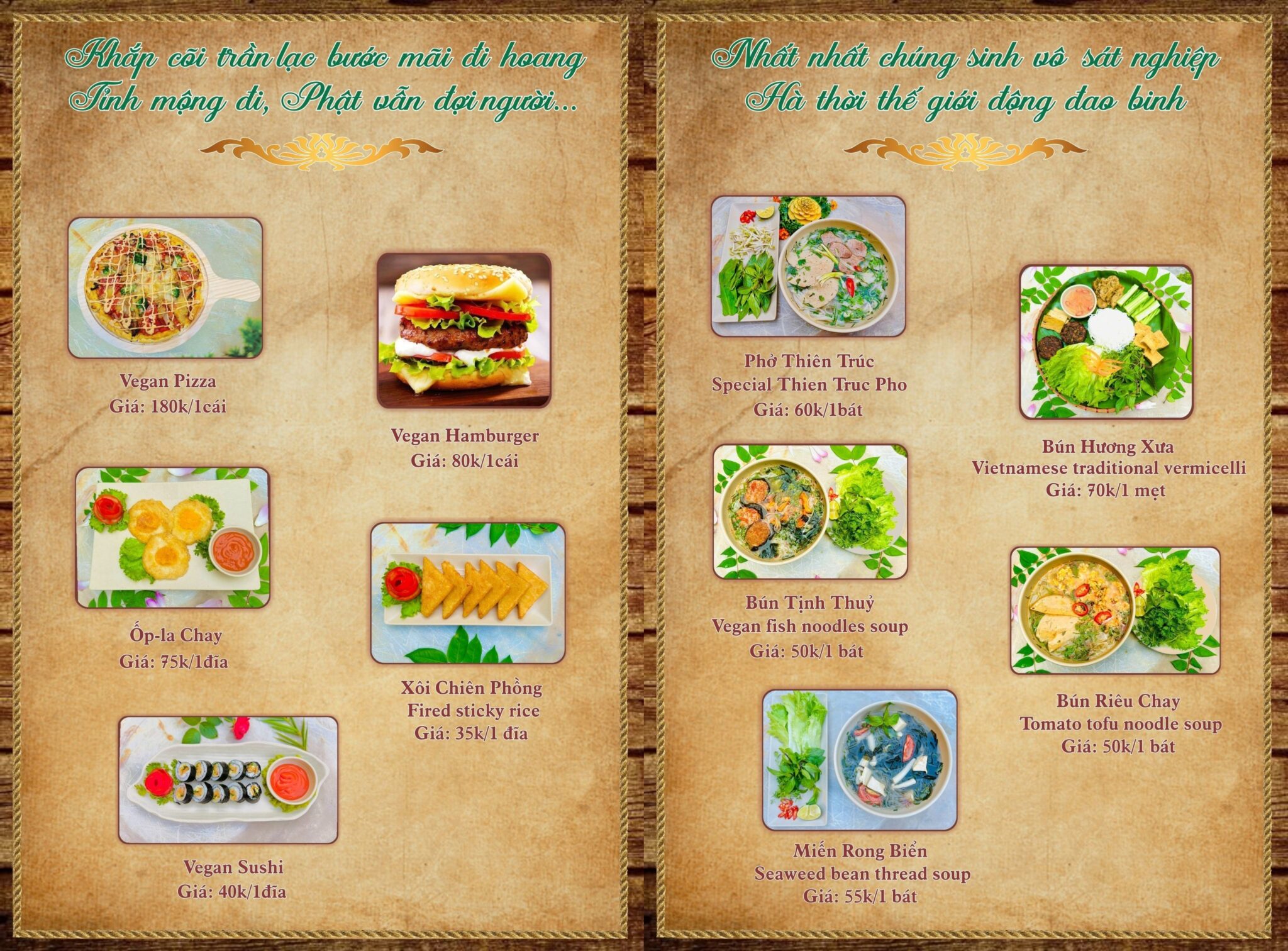 Thực đơn – Chay Thiên Trúc Ecopark | Thế giới thuần chay – Thế giới hòa ...